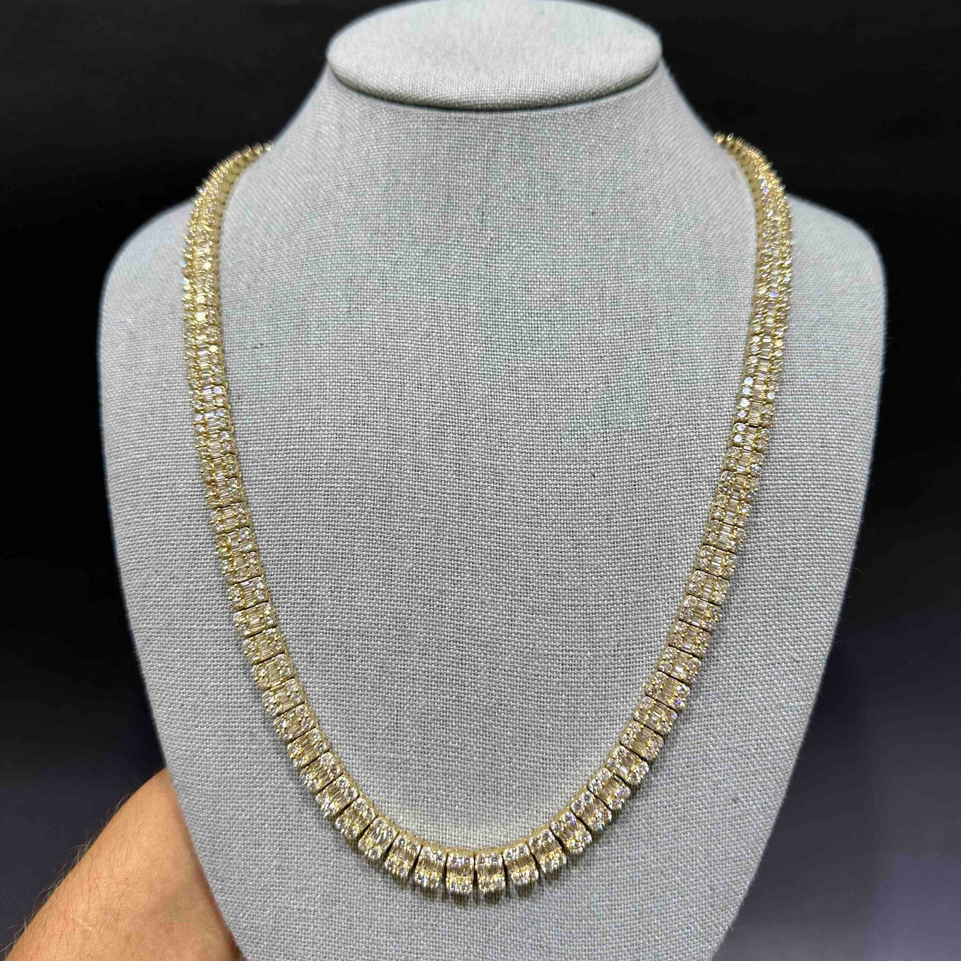 Baguette Diamond Chains For Sale (Natural Diamonds)