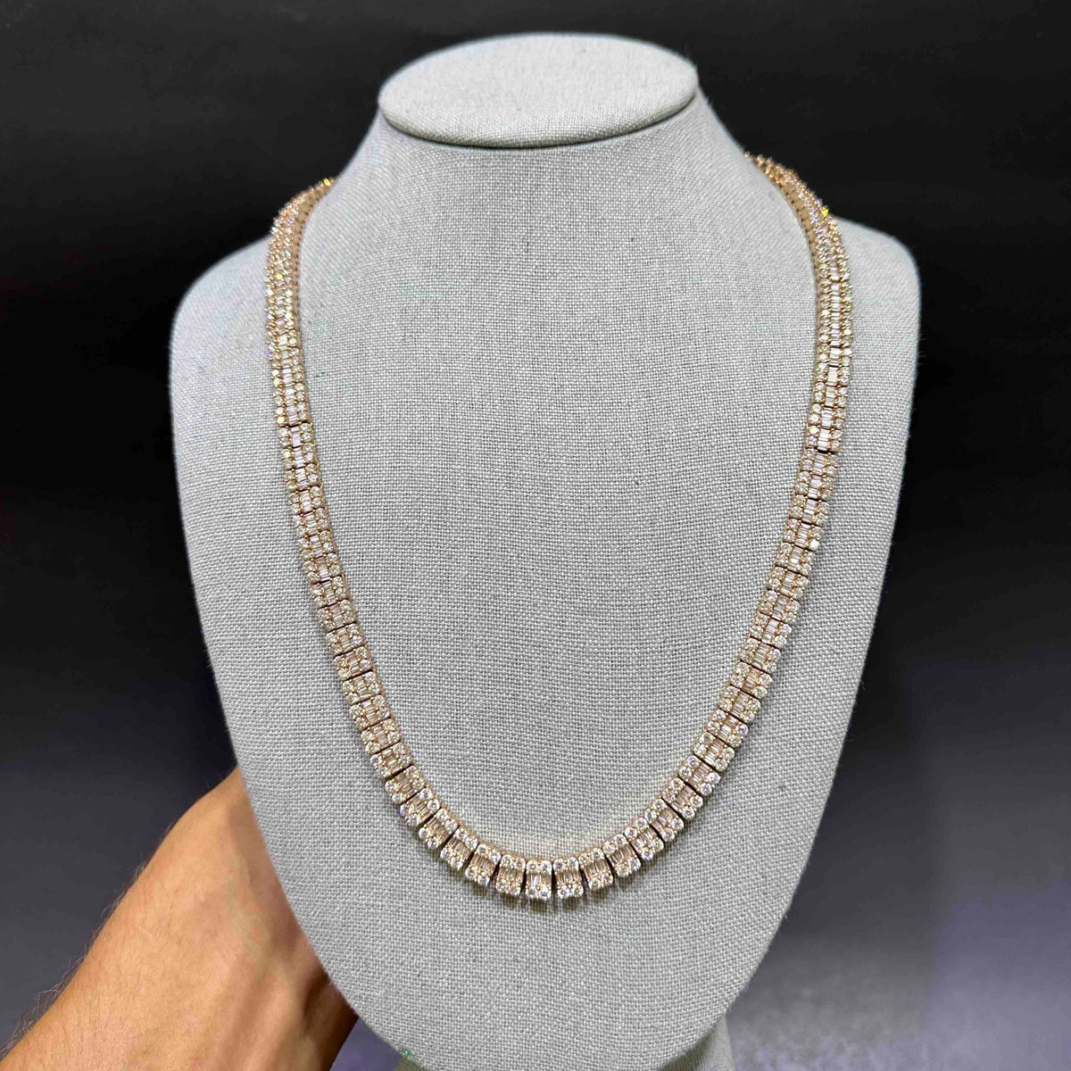 Baguette Diamond Chains For Sale (Natural Diamonds)