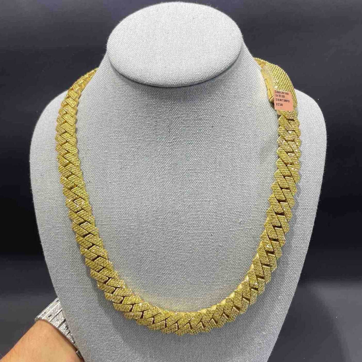 EXPLORE LATEST COLLECTIONS - 10k YELLOW DIAMOND BUST DOWN CUBAN CHAIN