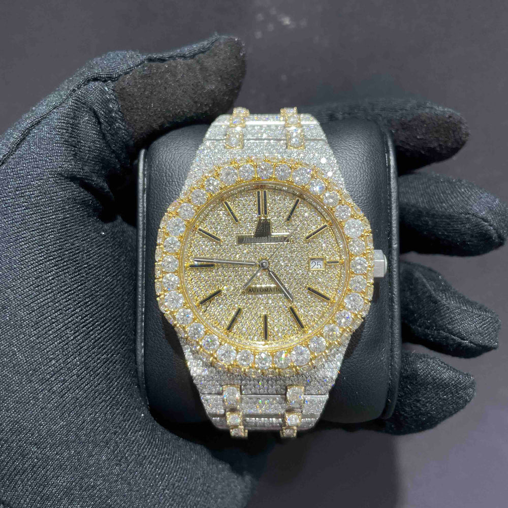 42mm Bust Down AP 42 cts VVS1 Audemars Piguet Automatic Two-Tone | Ice