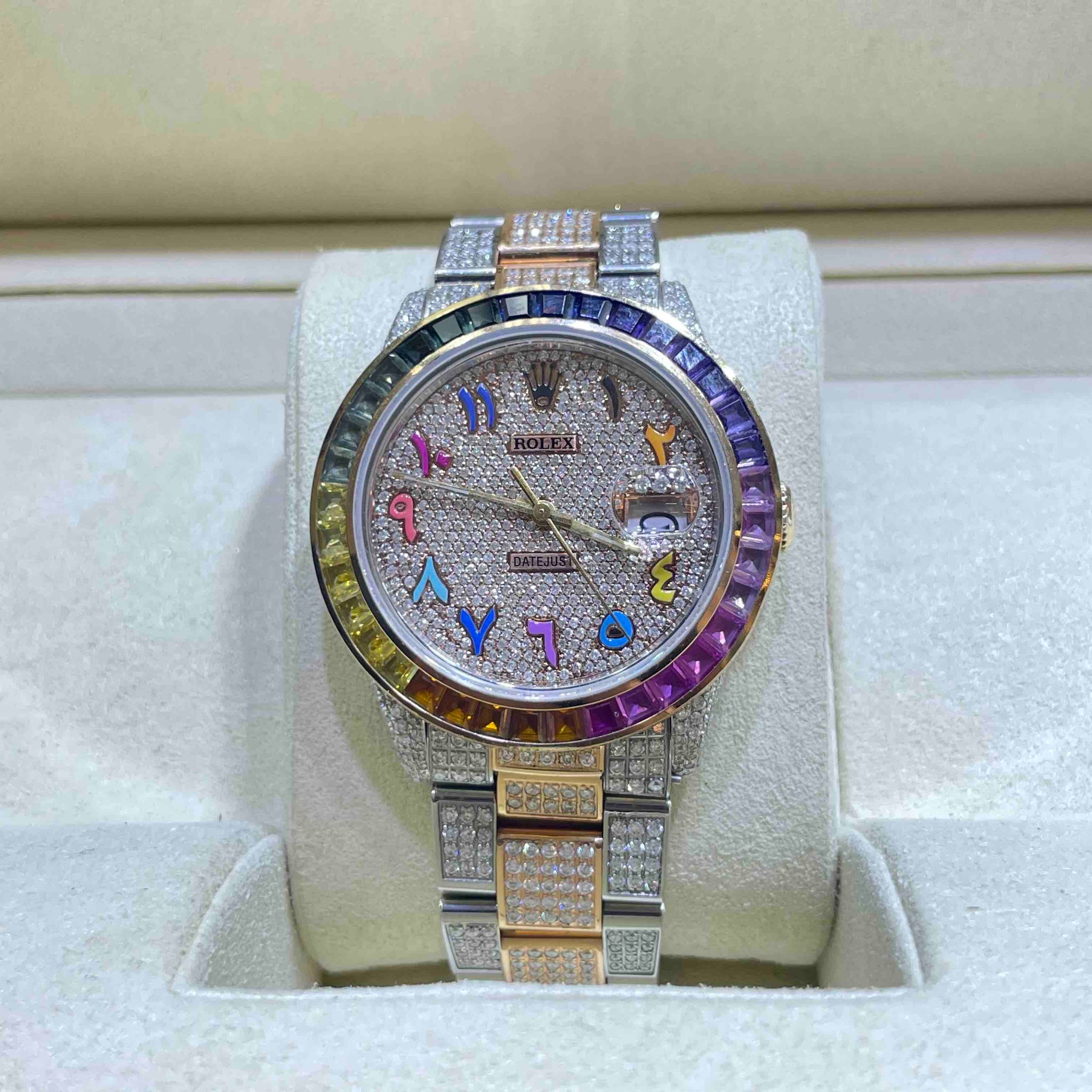 What Makes the 36mm Iced Out Rainbow Rolex a Popular Choice?
