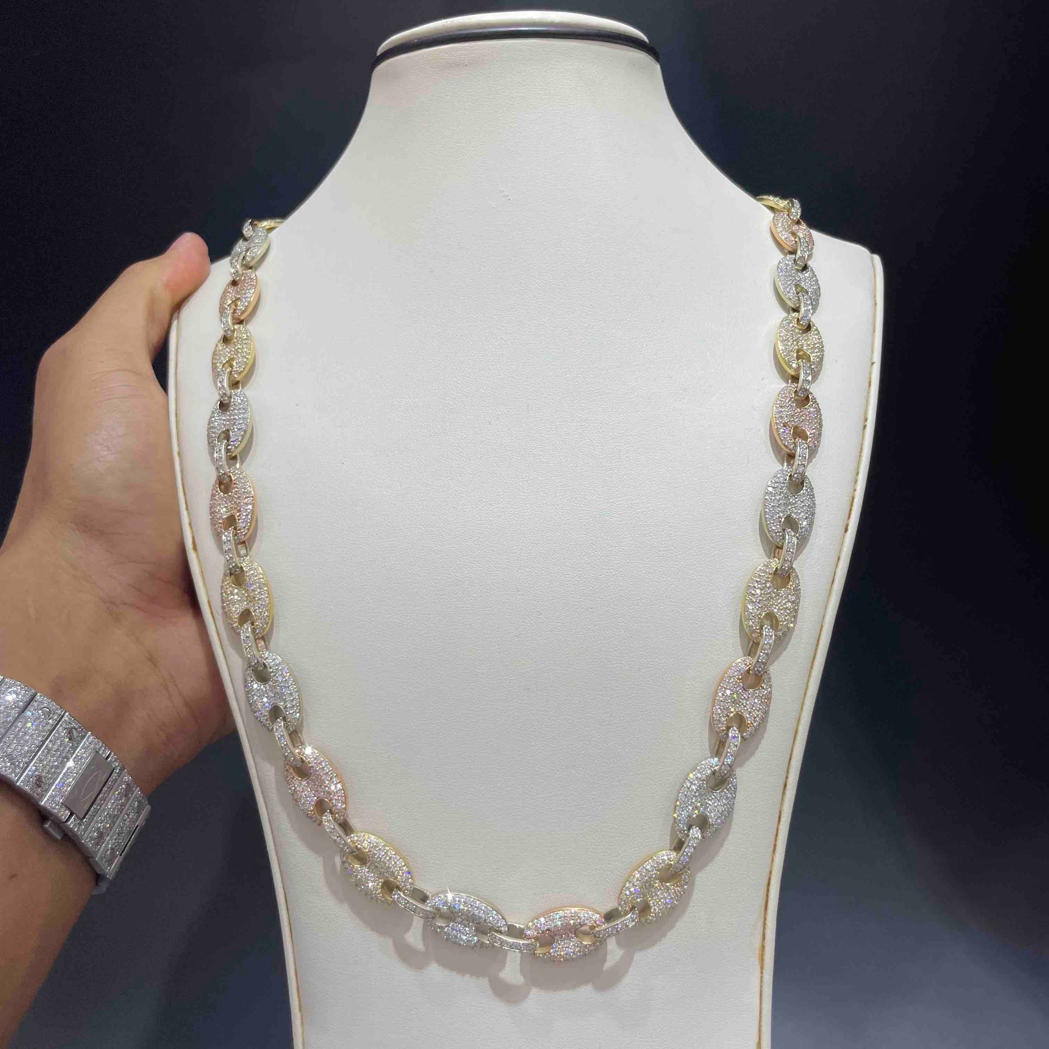 Iced Out Gucci Link Chain
