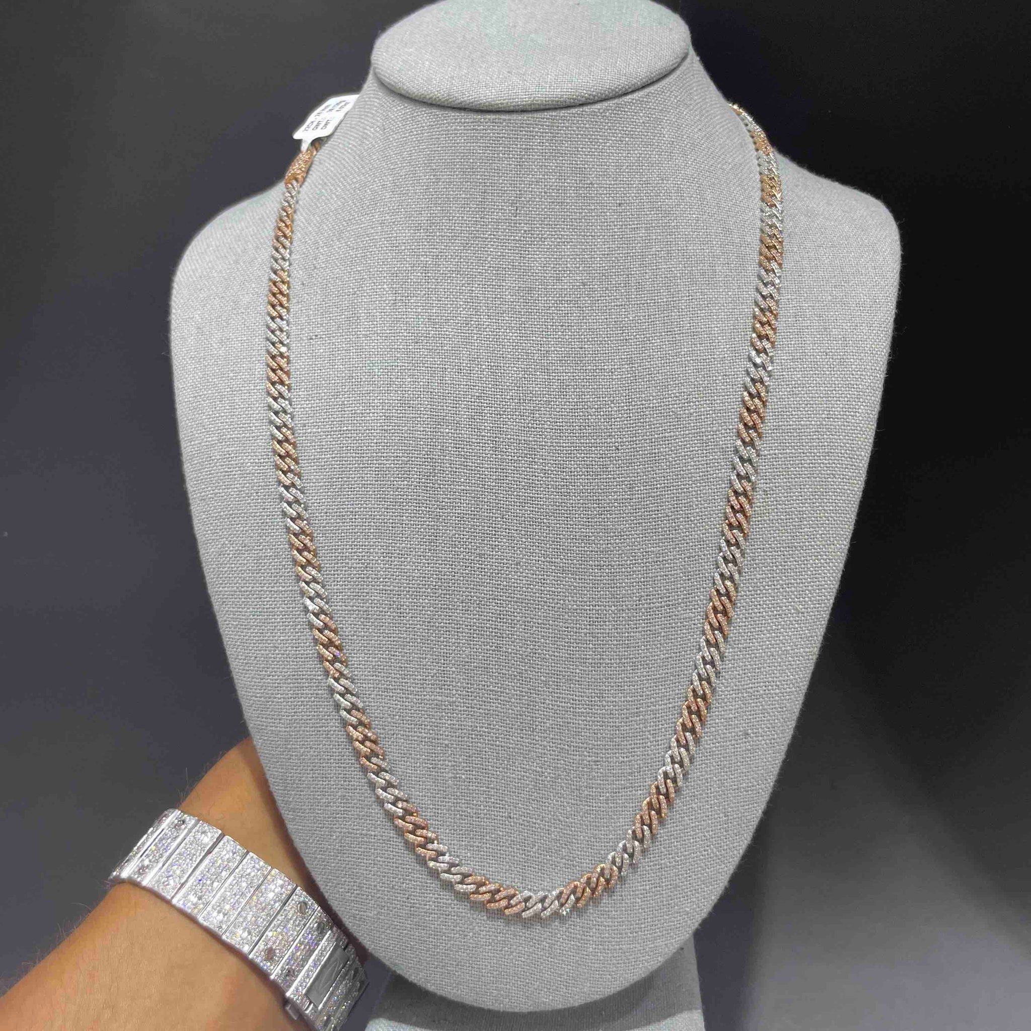 Iced Out Rose Gold Cuban Link