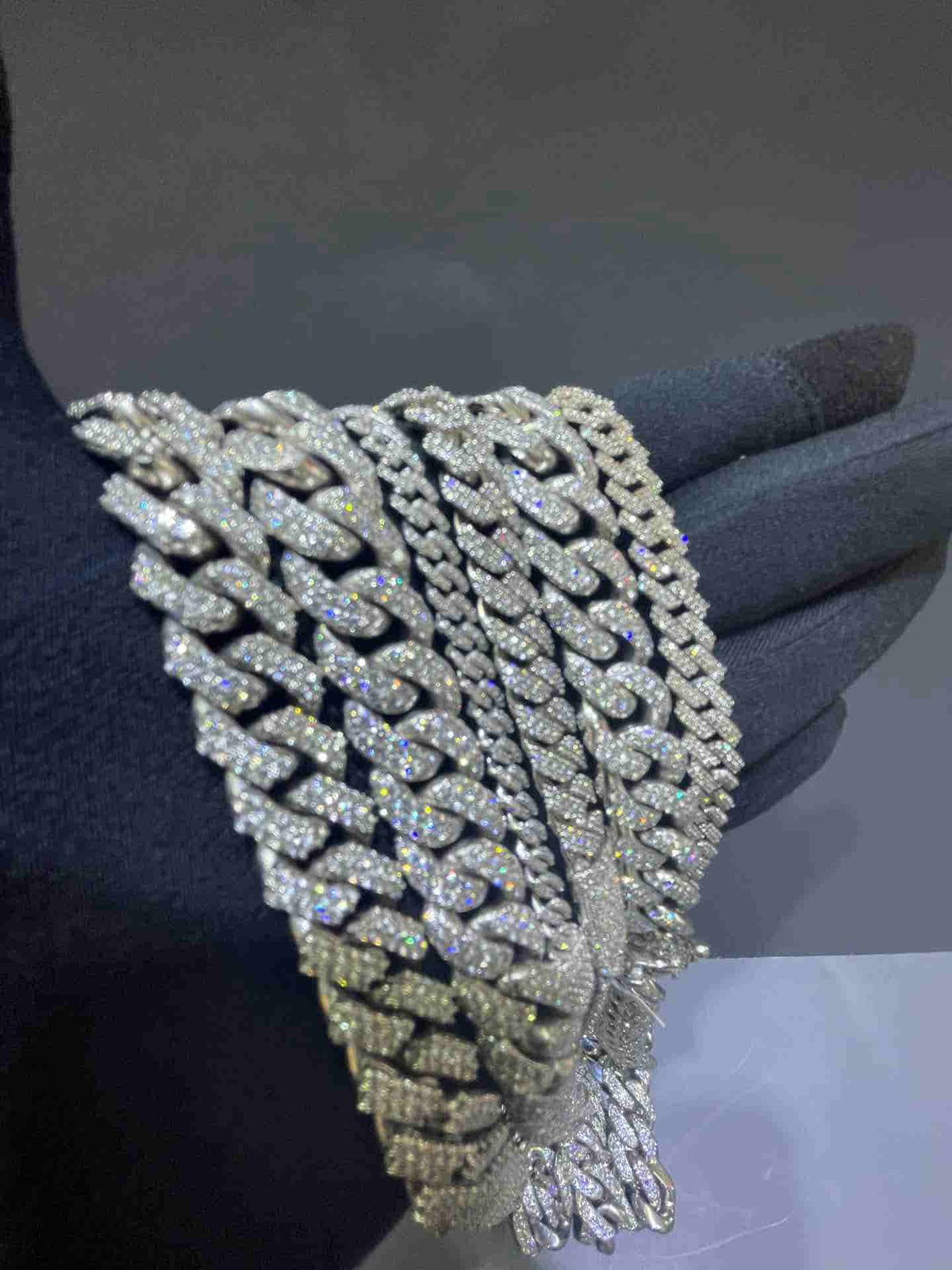 VVS Cuban Link White Gold Chain 14K