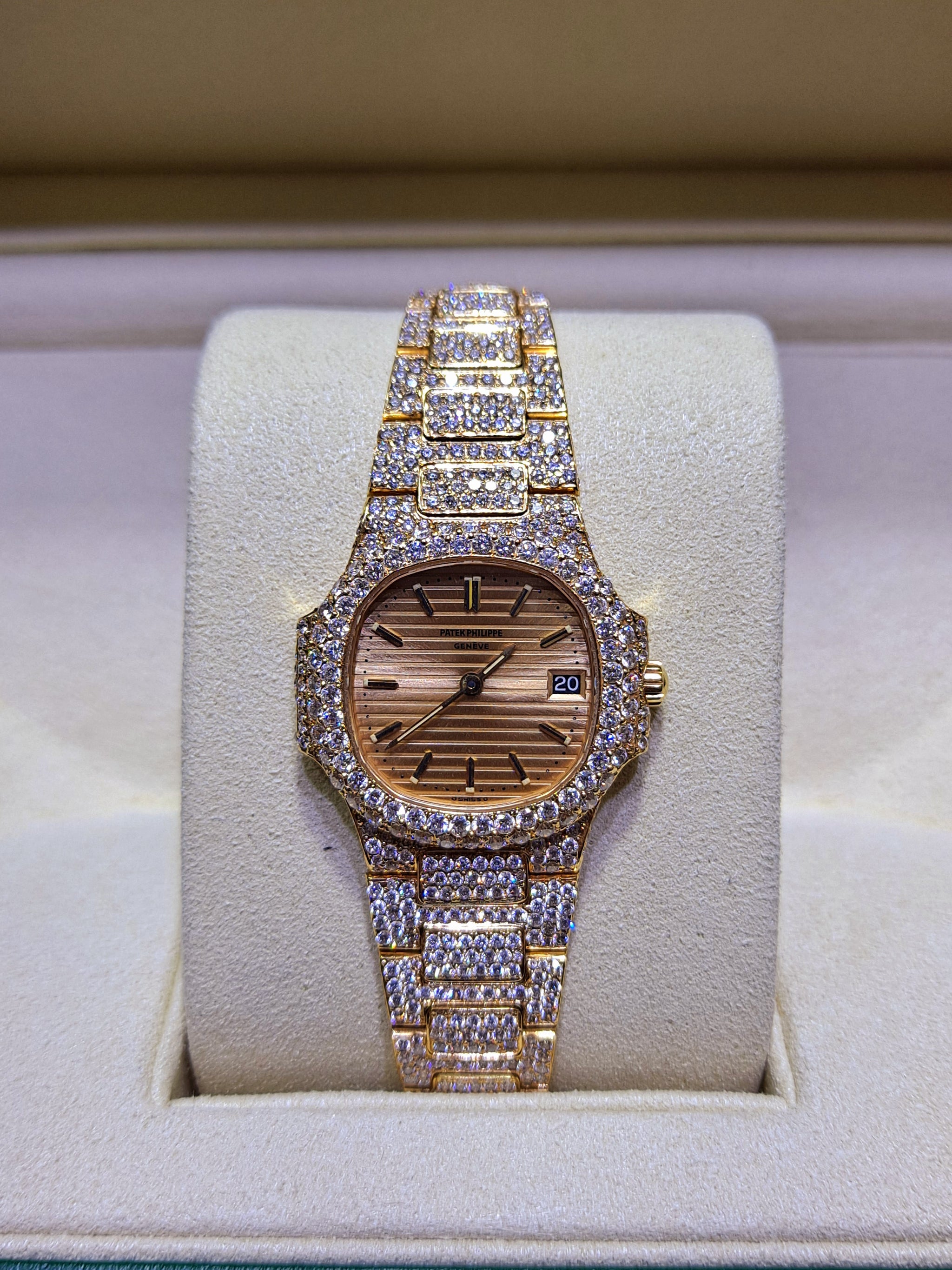 Bust down Patek Phillippe 27mm Original Ladies Watch