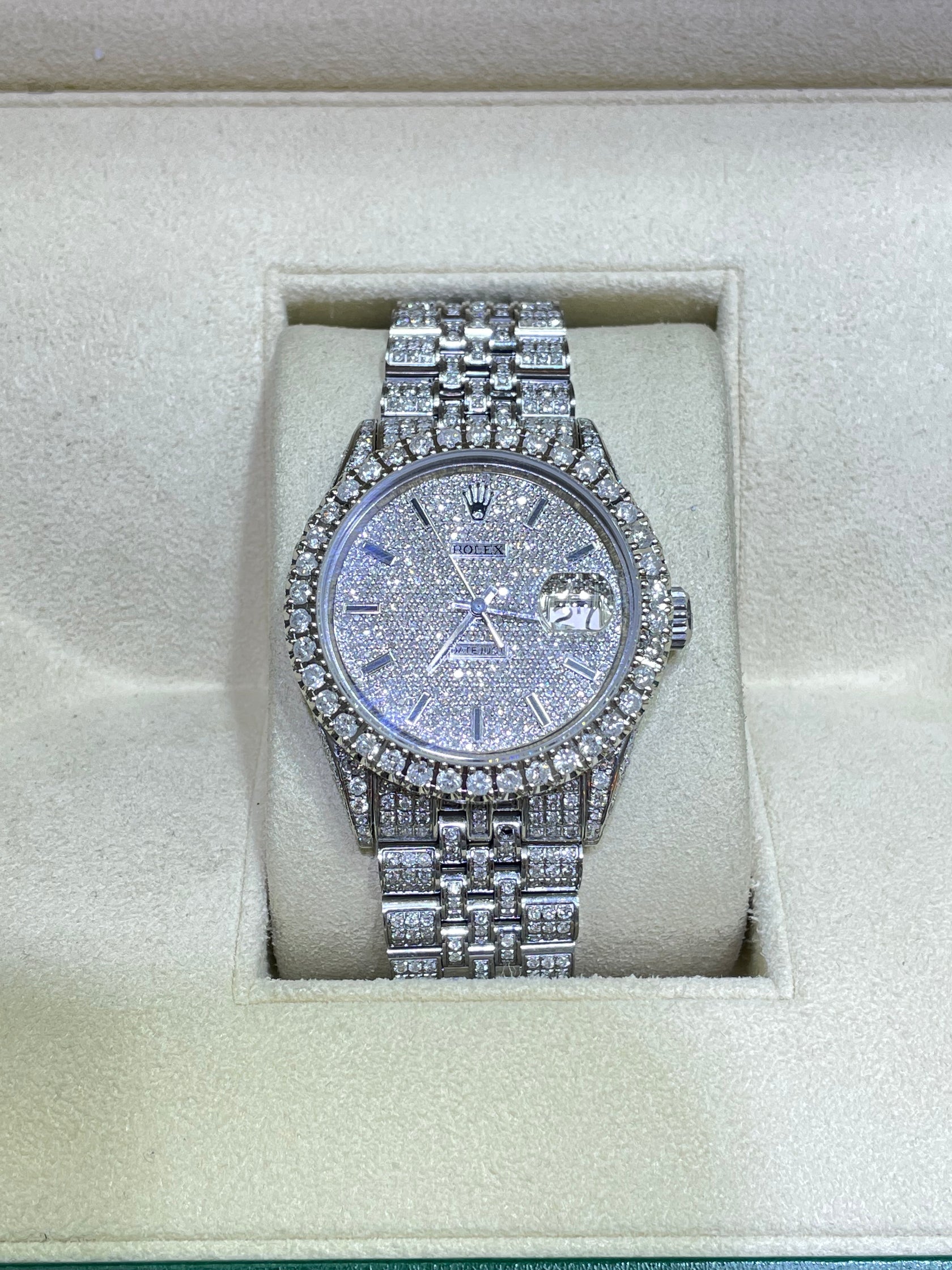 Iced Out Rolex 36mm 15cts Vvs1 “Iced Bust Down” Stick Dial – RDP Miami ...